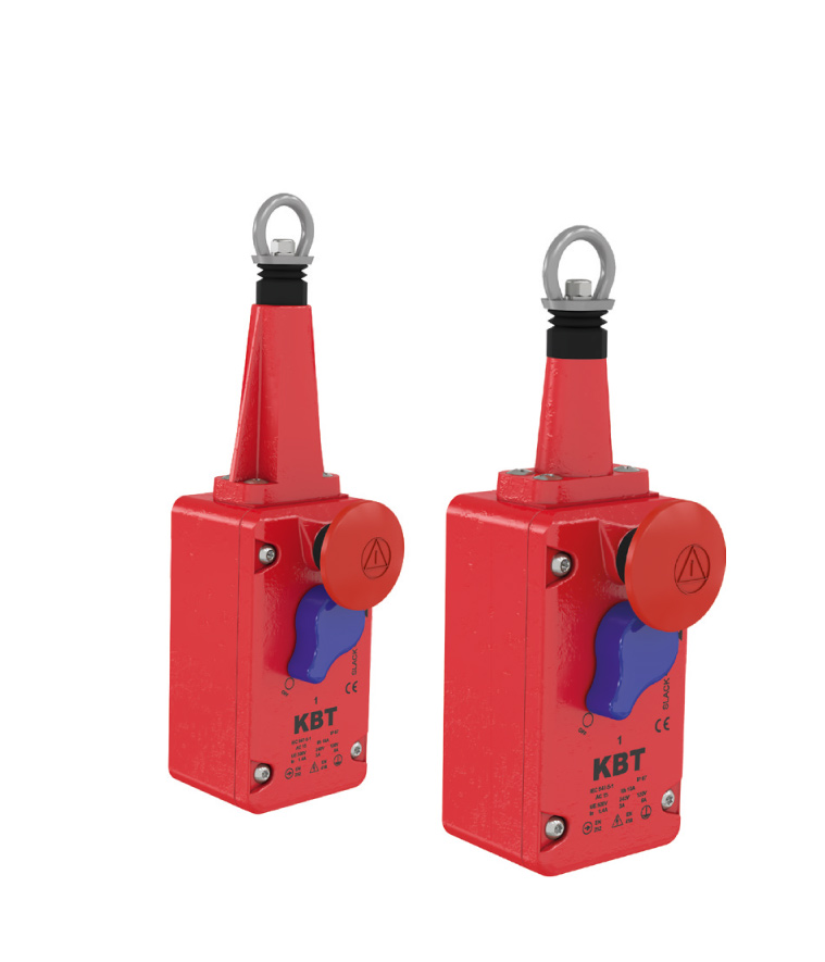 One Way Rope Pull Cord Switch - KBT Electric - Conveyor Belt Safety Devices